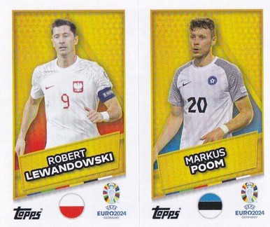 #POL SP/ EST SP Lewandowski/ Poom Topps Euro 2024 Sticker Collection - Footballstickershop.com