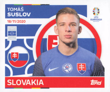 #SVK15 Tomas Suslov (Slovakia) Topps Euro 2024 Sticker Collection ...
