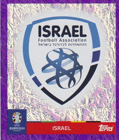 #ISR1 Logo (Israel) Topps Euro 2024 Sticker Collection PURPLE PARALLEL ...