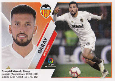 #5 Garay (Valencia CF) Panini LaLiga Santander 2019-20 ...