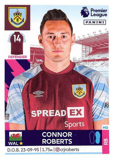 #146 Connor Roberts (Burnley) Panini Premier League 2022 Sticker ...