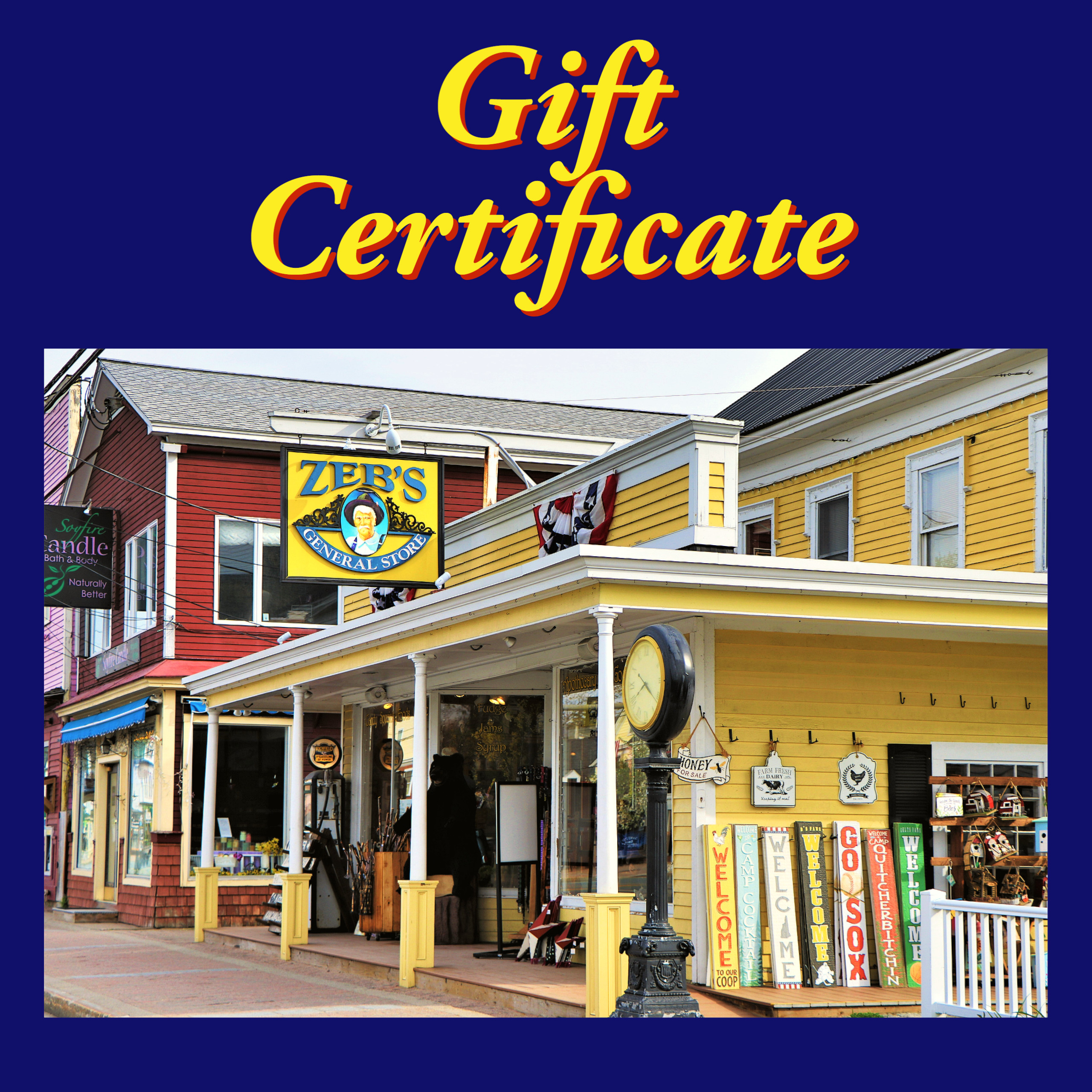 Gift Certificates - Zeb's General Store North Conway, NH
