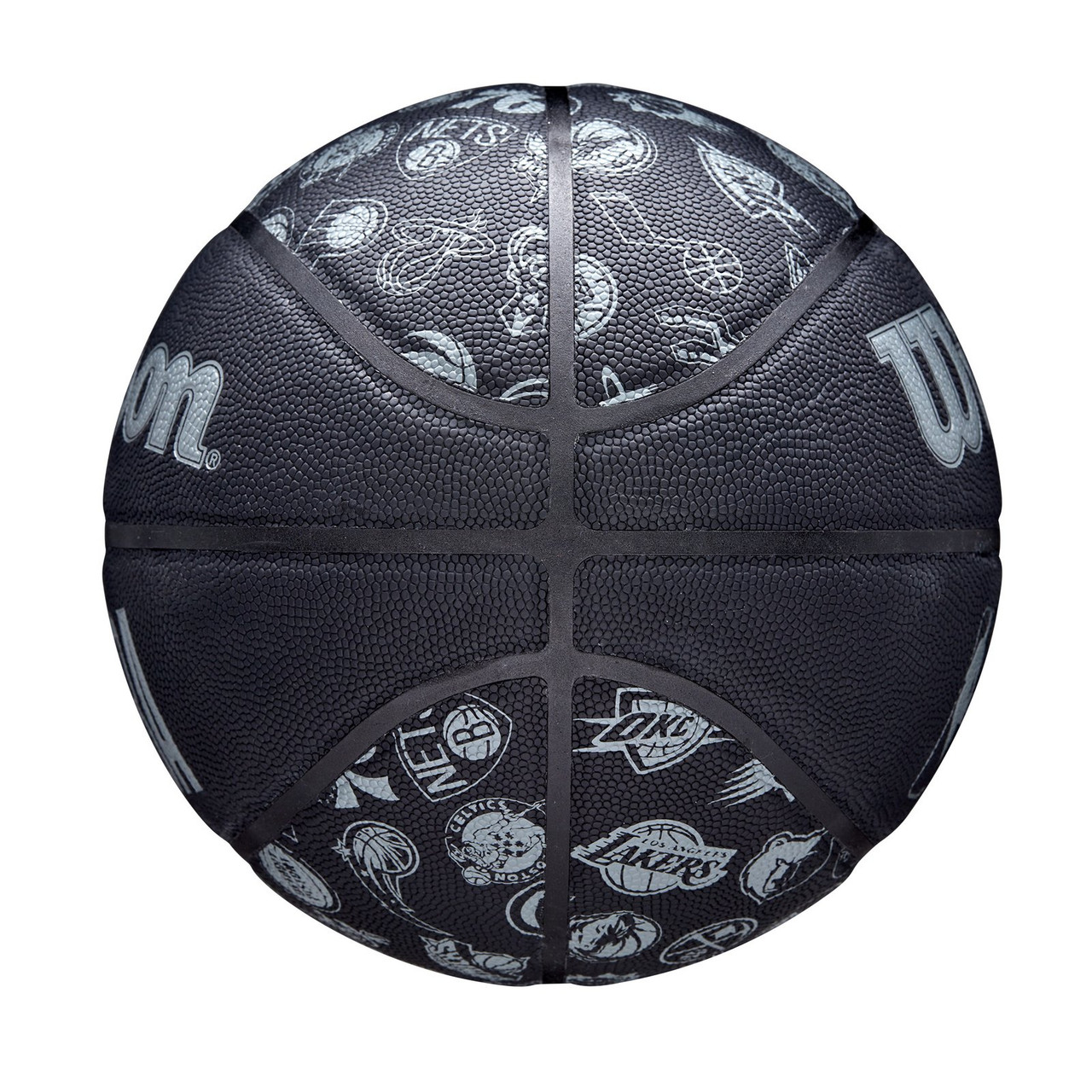 Wilson NBA All Team Logo Premium Outdoor Basketball - Black (7 ...