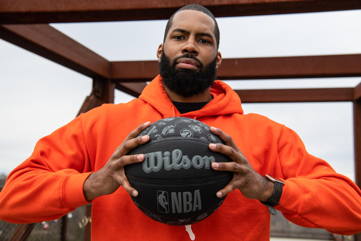 Wilson NBA All Team Logo Premium Outdoor Basketball - Black (7 ...