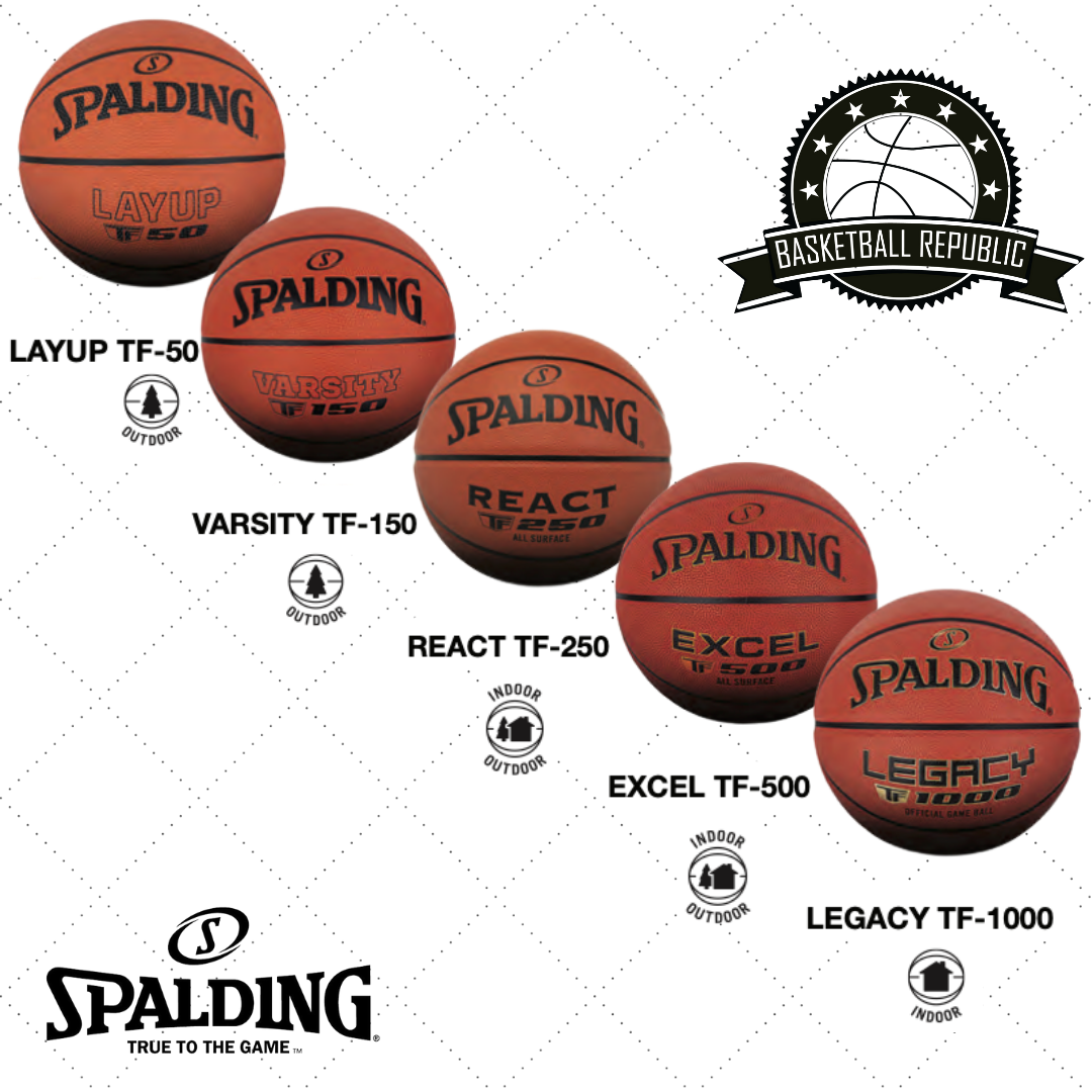 Spalding LAYUP TF50 TF-50 Outdoor Rubber Basketball - Basketball Republic