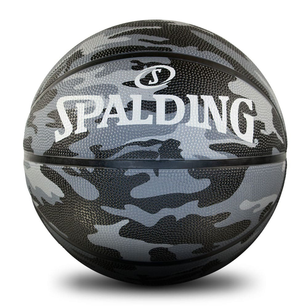 Spalding CAMO Black Outdoor Rubber Basketball Size 7 - Basketball Republic