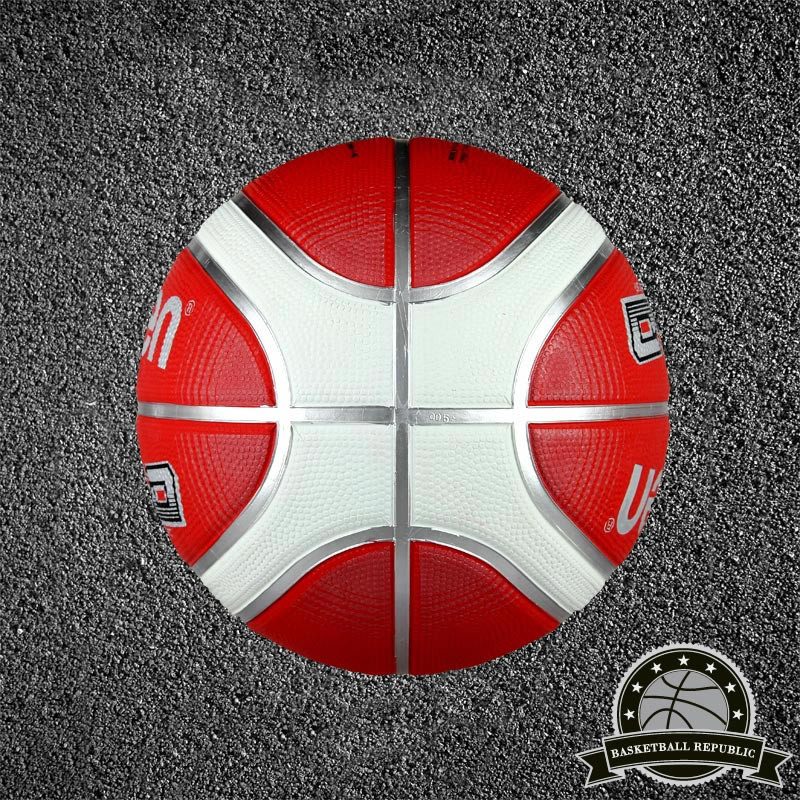Molten Red & White GR6D Outdoor Rubber Basketball - Basketball Republic