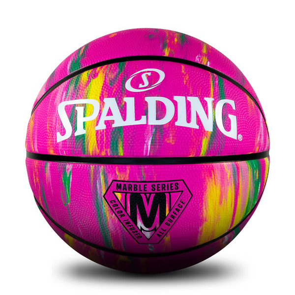 Spalding Pink Marble Series Outdoor Rubber Basketball - Size 6 ...