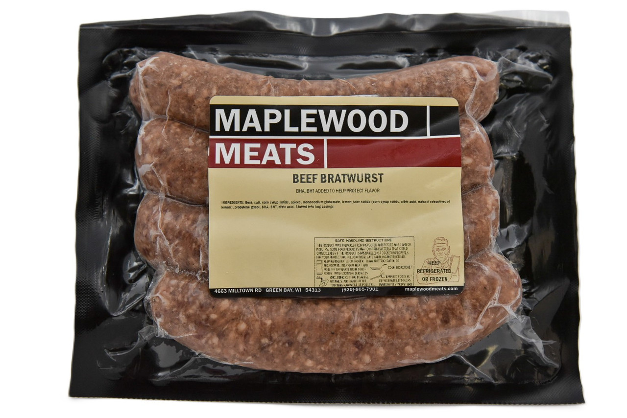 Beef Bratwurst - Maplewood Meats - Green Bay, WI