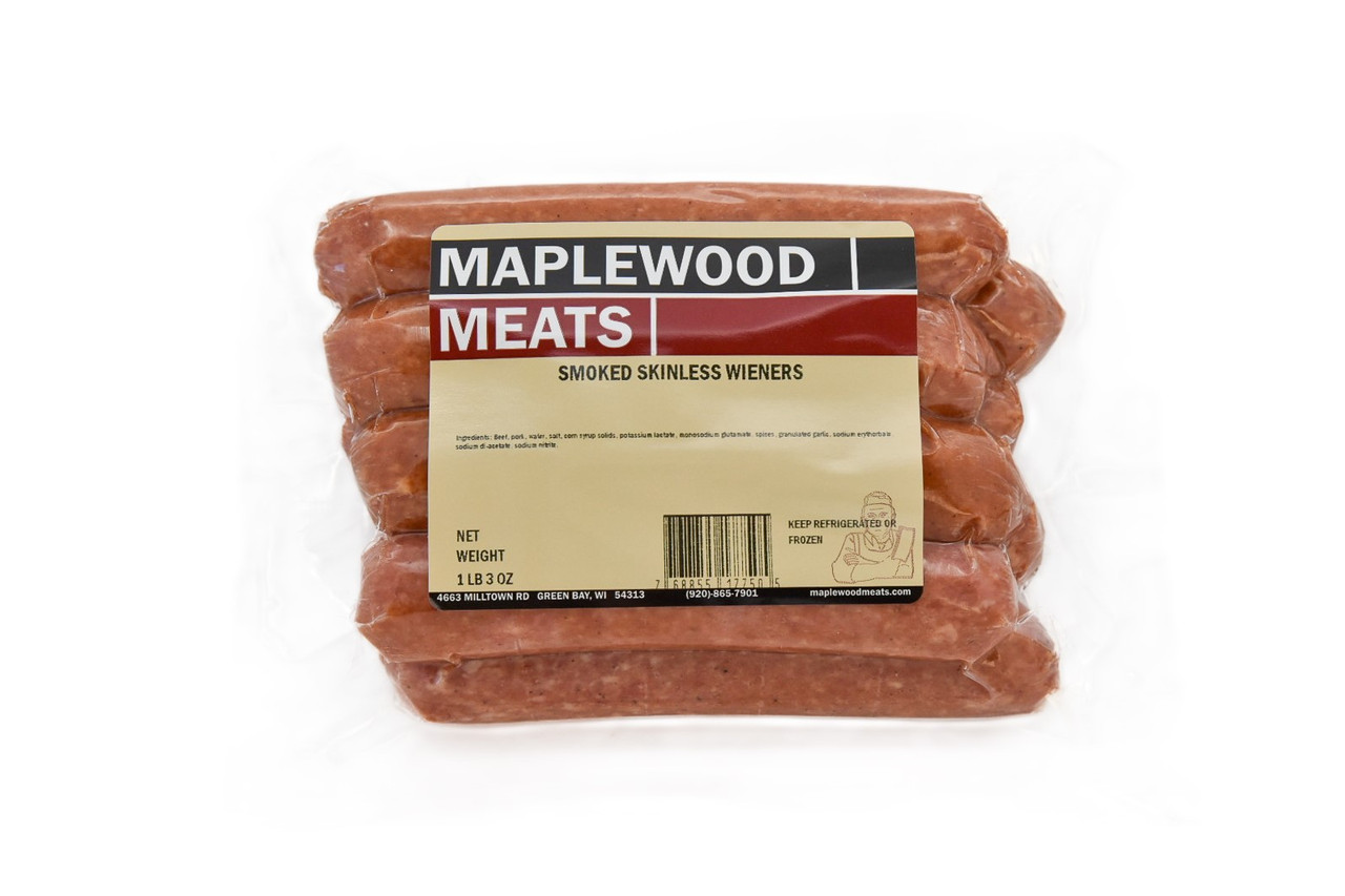 Skinless Wieners 1 lb 4 oz (8 Links) - Maplewood Meats