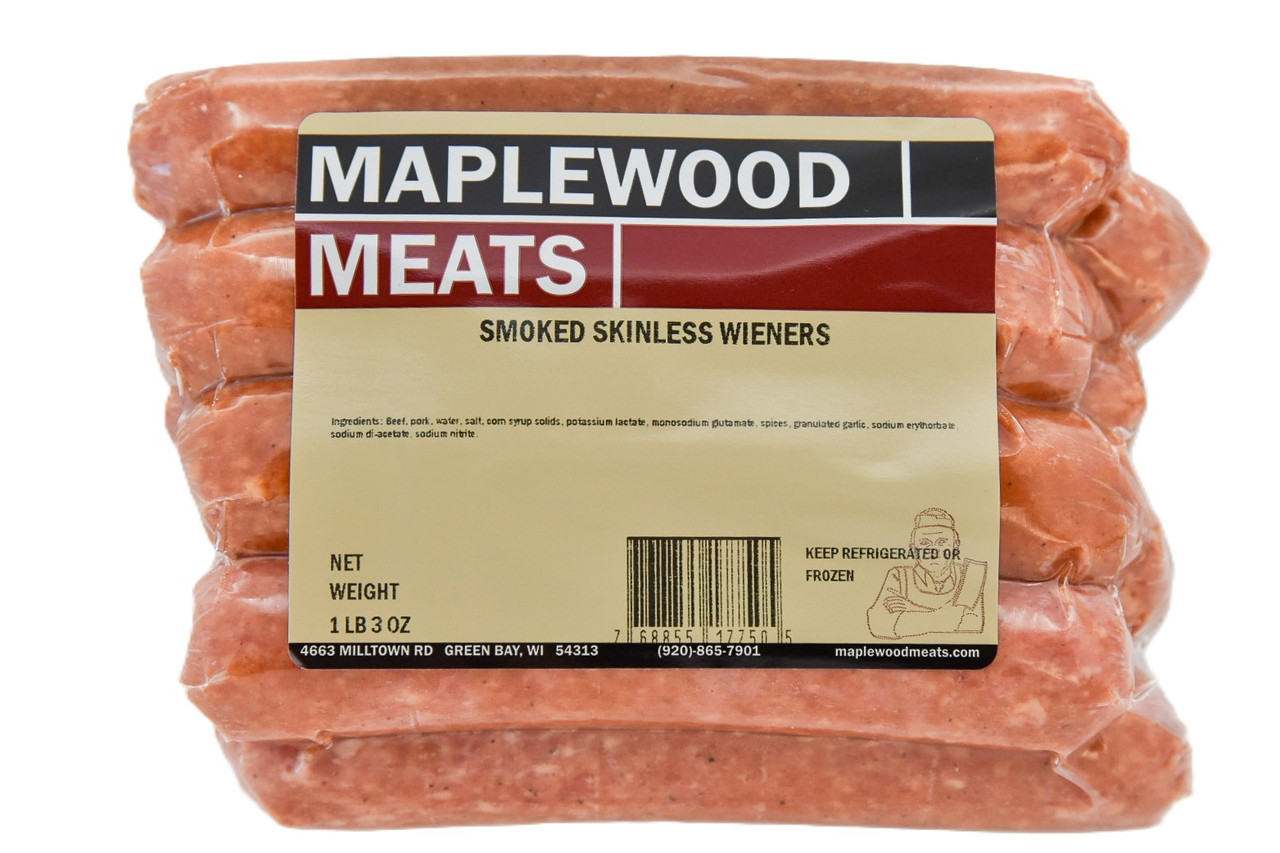 Skinless Wieners 1 lb 4 oz (8 Links) - Maplewood Meats