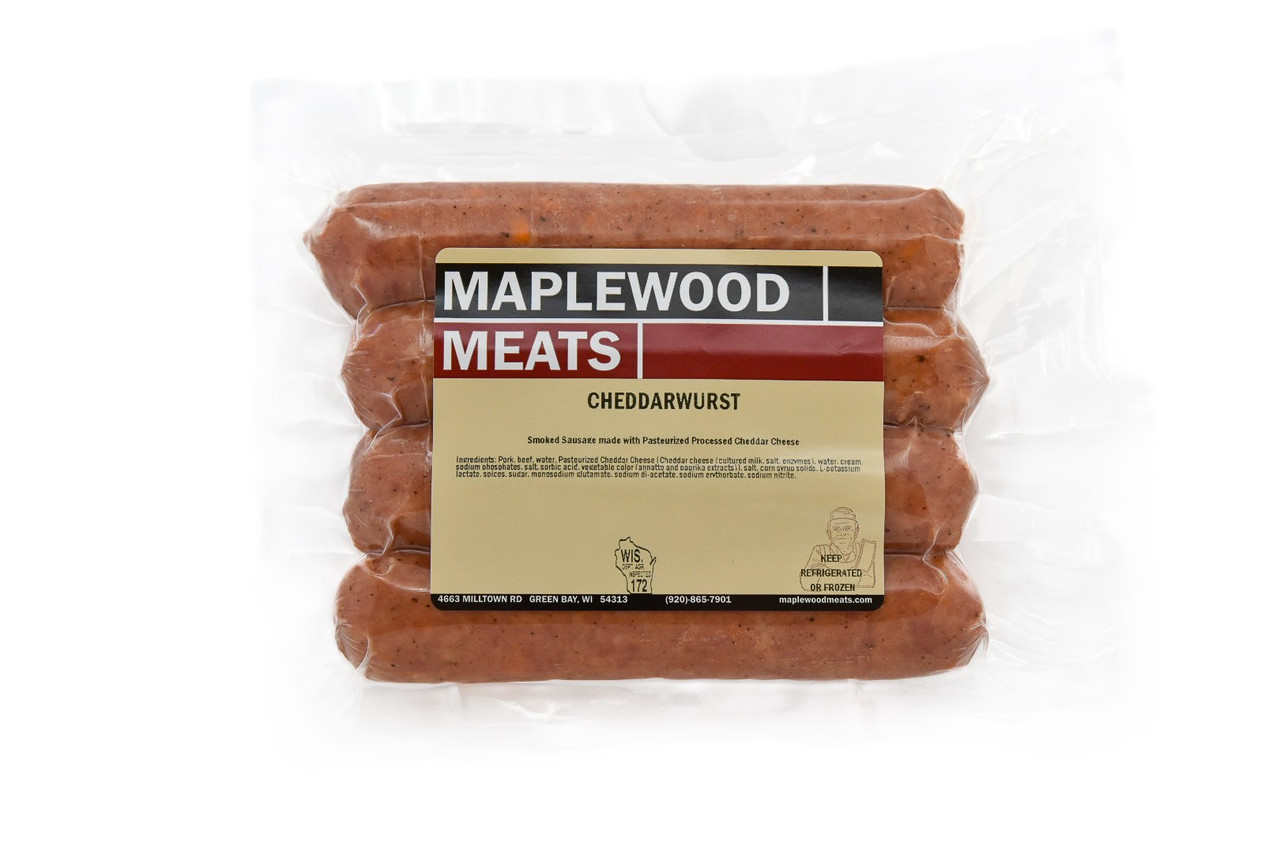 Smoked Cheddarwurst - Maplewood Meats - Green Bay, WI