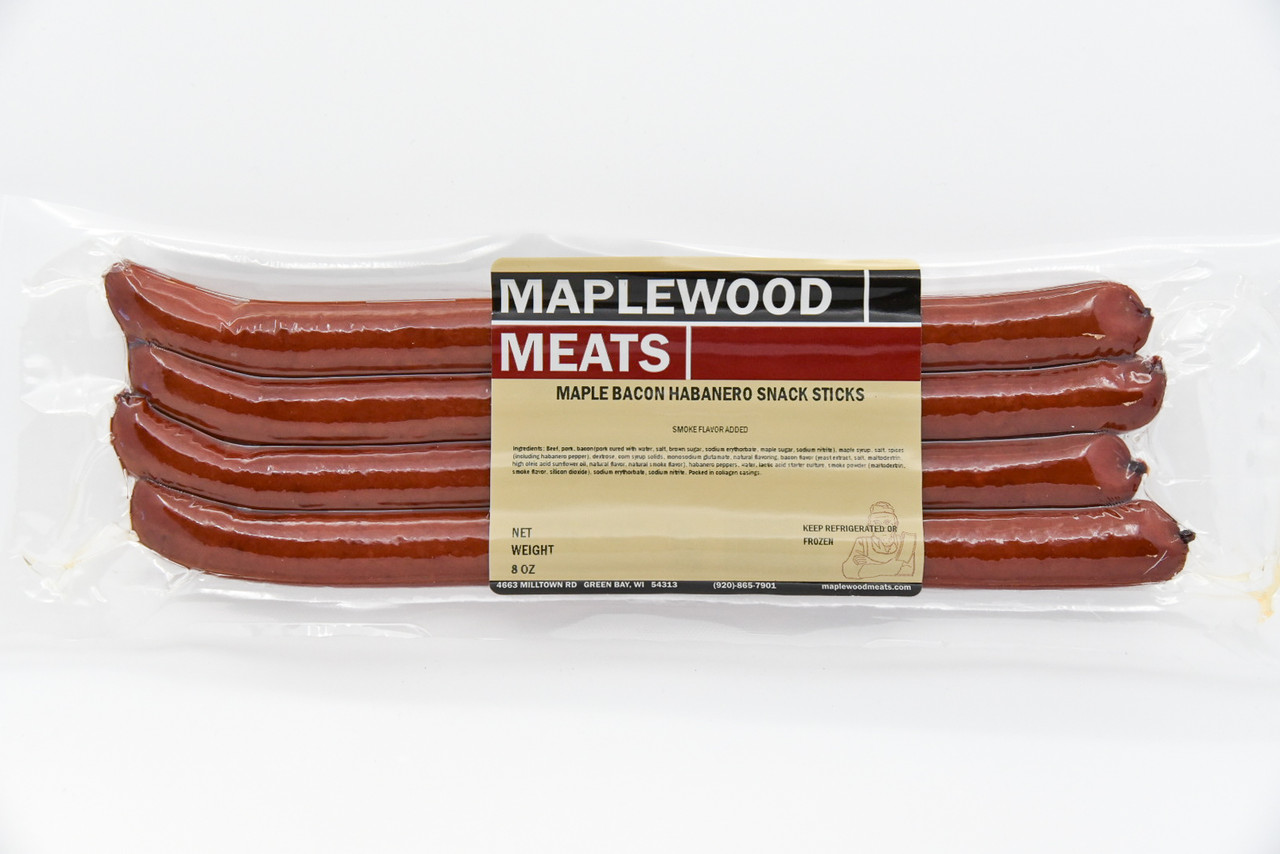 Maple Bacon Habanero Snack Sticks - Maplewood Meats - Green Bay, WI