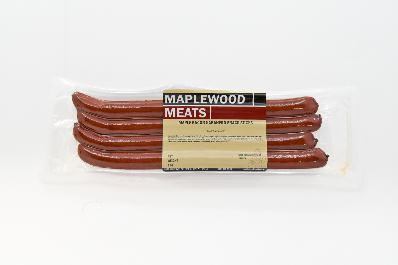 Maple Bacon Habanero Snack Sticks - Maplewood Meats - Green Bay, WI
