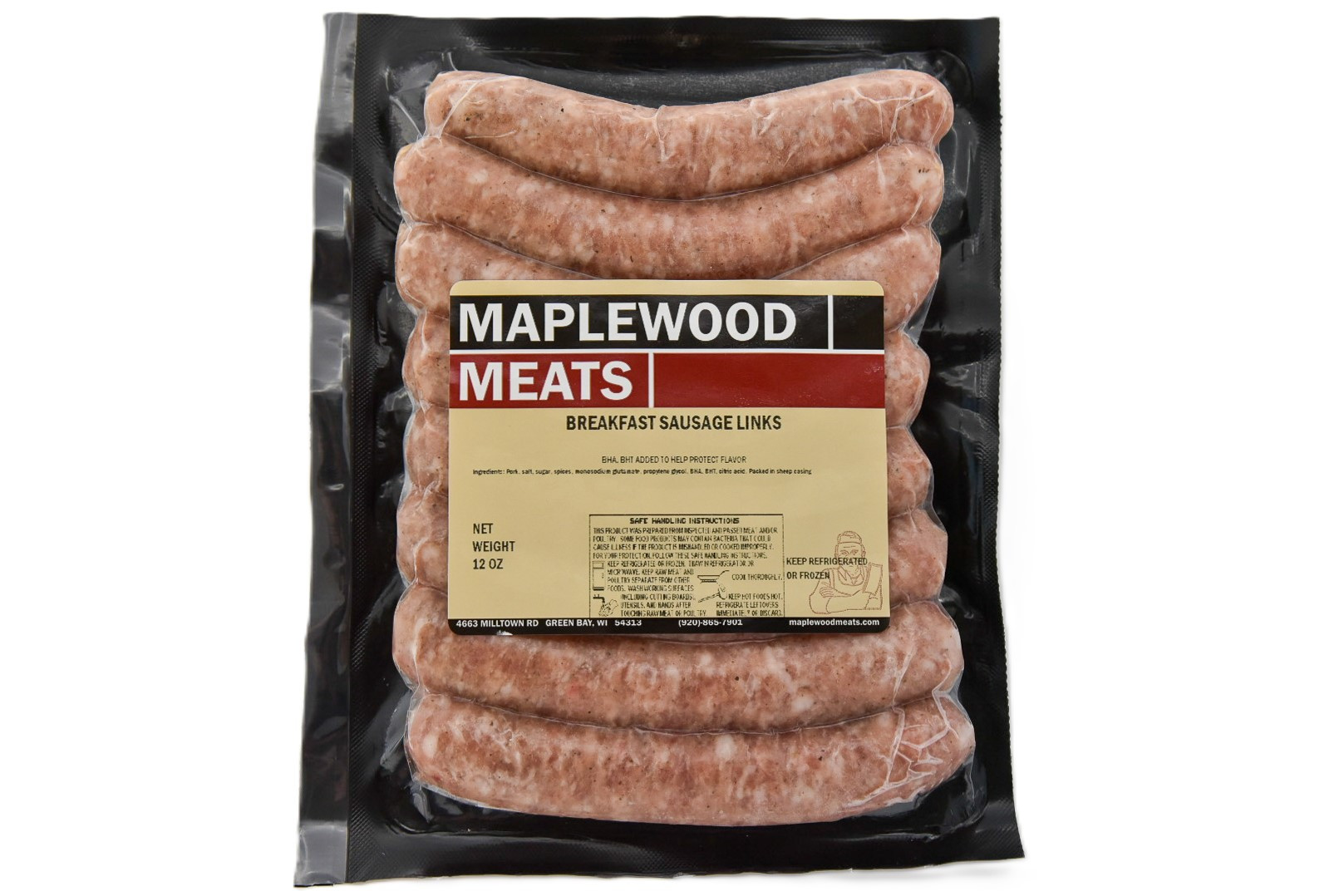 Natural Casing Breakfast Sausage Links - Maplewood Meats - Green Bay, WI
