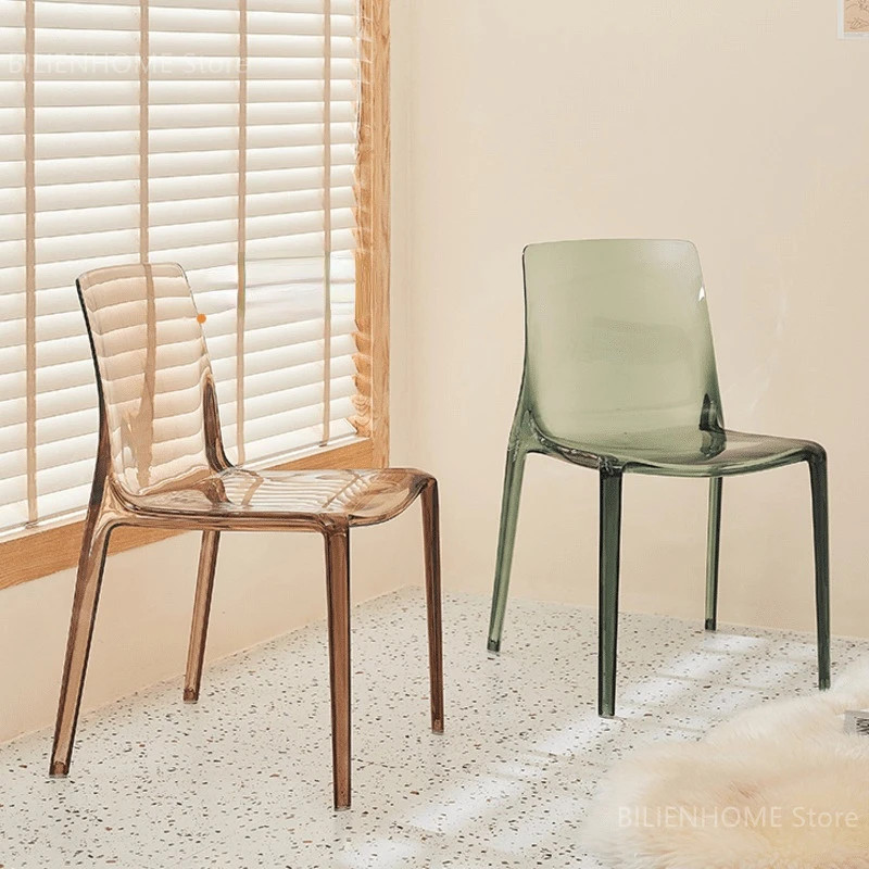 Hanson Transparent Dining Chair Modern Style (4 or 6 Pieces)