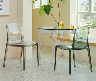 Hanson Transparent Dining Chair Modern Style (4 or 6 Pieces)