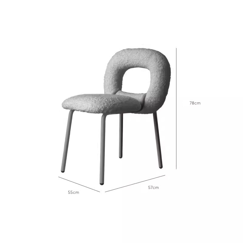 Loxley Faux Lamb Fleece Chair Nordic Style