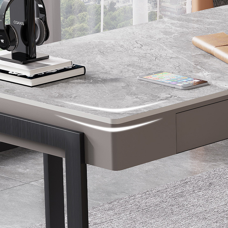 Magni Sintered Stone Office Table with Drawers Italian Style