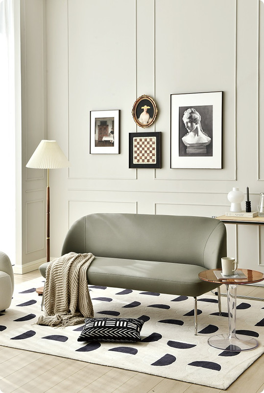 Greta Leathaire Sponge Sofa Scandinavian Style