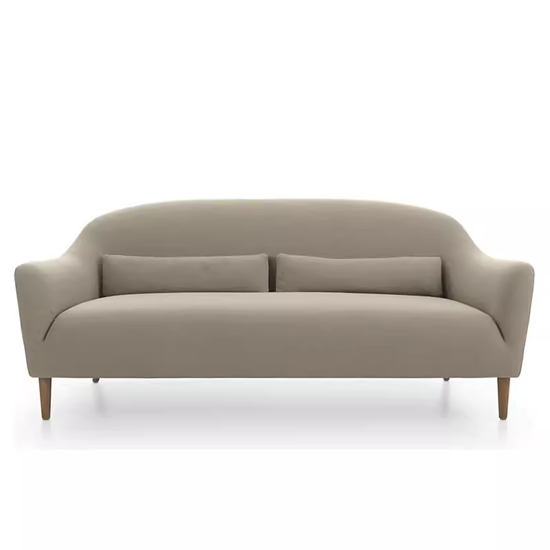 Macaron Wooden Cotton Linen Sofa Modern Style