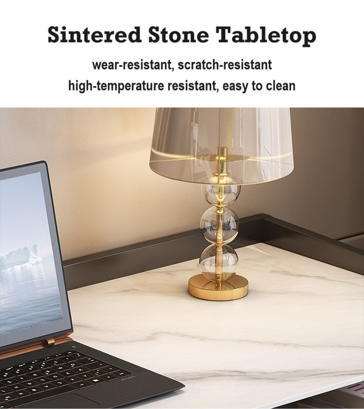 Dario Sintered Stone Study Table Italian Style