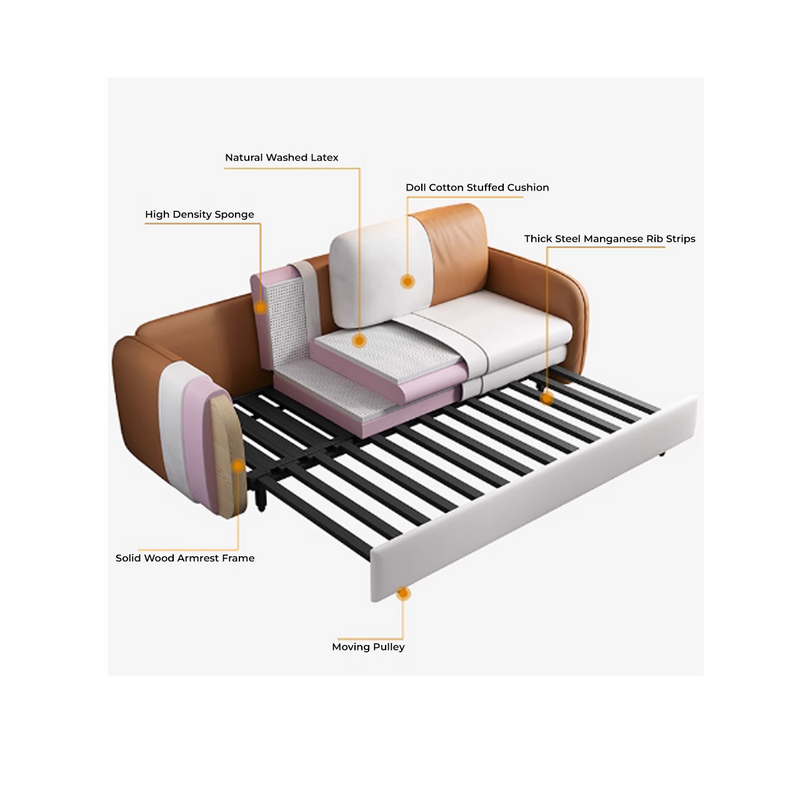 Lar Folding Sofa Bed with Storage