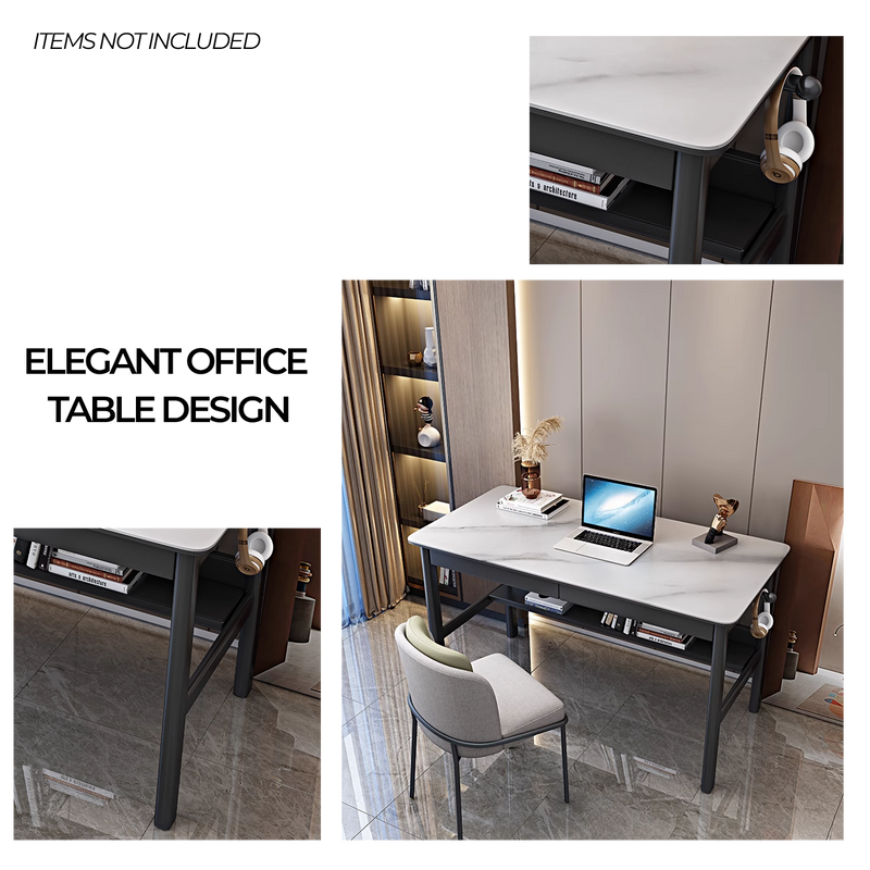 Noa Wooden Study Table with Storage
