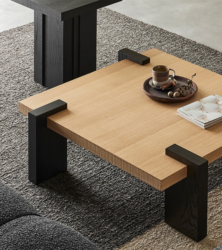 Elin Solid Wood Square Coffee Table Japanese Style
