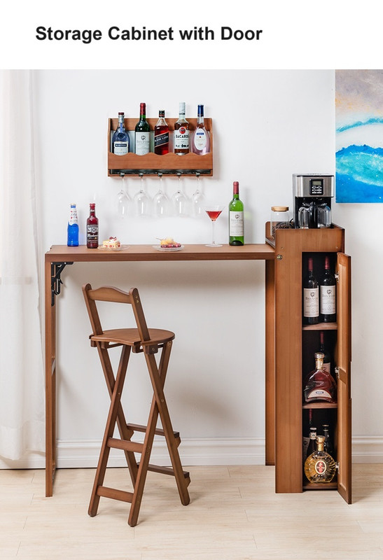 Maja Foldable Wood Bar Set