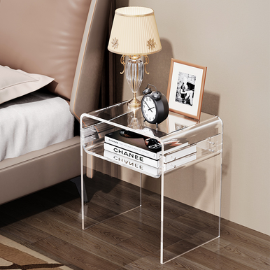 Ziya Acrylic Floating Side Table Modern Style