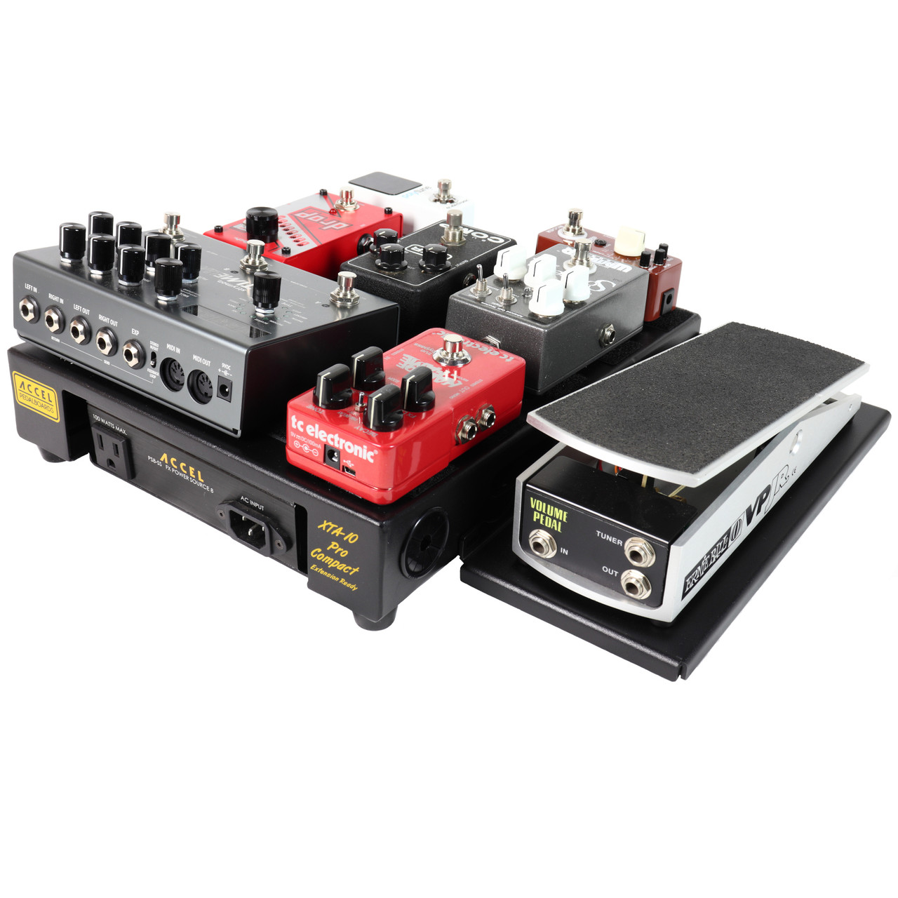 Accel XTA10 Pro Compact Pedal Board, 2 Extensions & Tote