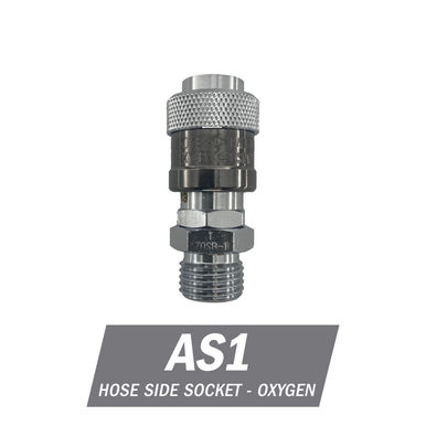 Hose Side Socket - Oxygen (AS1)