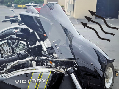 How motorcycle windshields work - WindVest Windshields