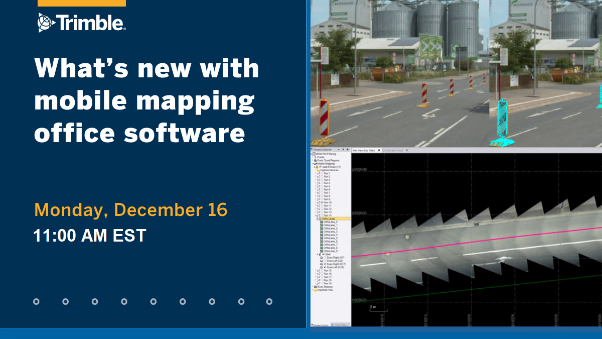UPCOMING WEBINAR: "What's New with Mobile Mapping Office Software?" - Precision Laser ...