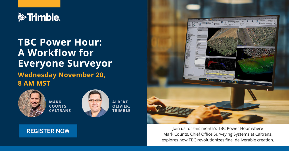 "TBC Power Hour: Mapping & Trimble Business Center - A Workflow for Every Surveyor!" - Precision ...