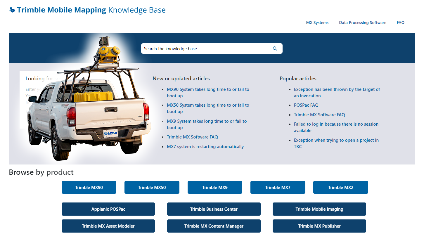 Got Questions About Mobile Mapping? Checkout the Trimble Mobile Mapping Knowledge Base ...