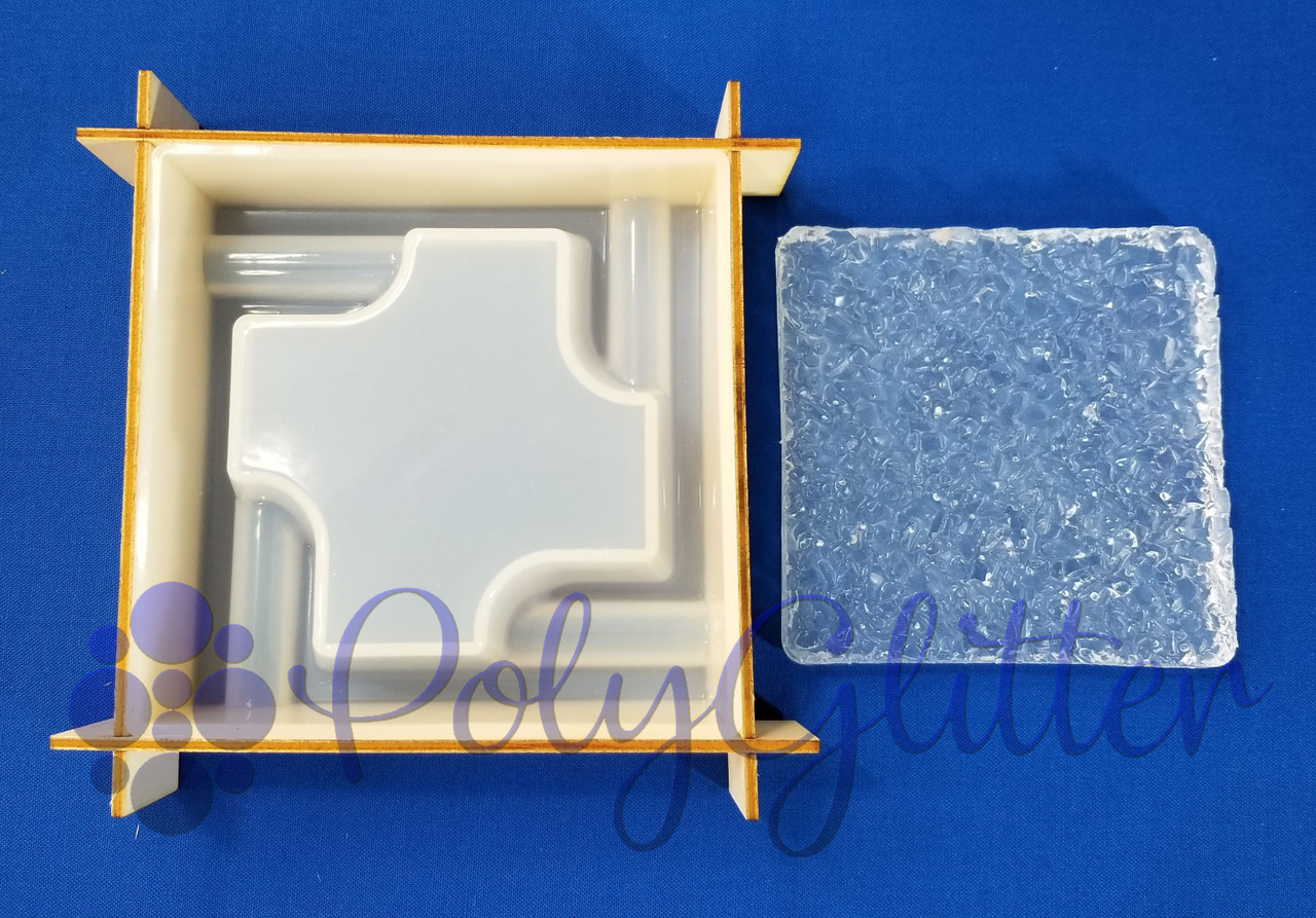 Square Textured Ashtray Mold - PolyGlitter