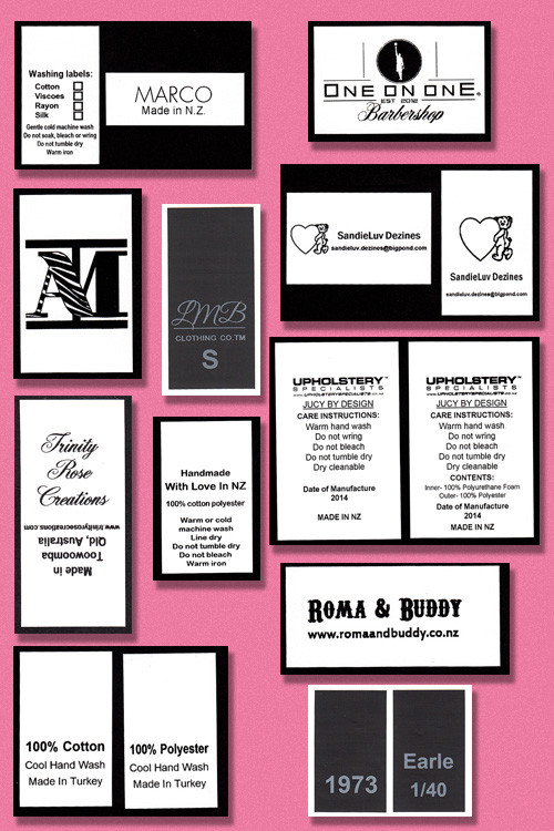 Custom Care Labels and Tags for Clothes and Garments from Name It Labels