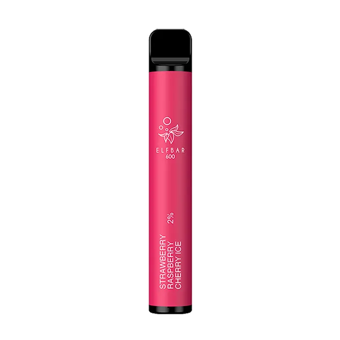Elf Bar 600 Strawberry Raspberry Cherry Ice Pod Kit - Vape Juicez