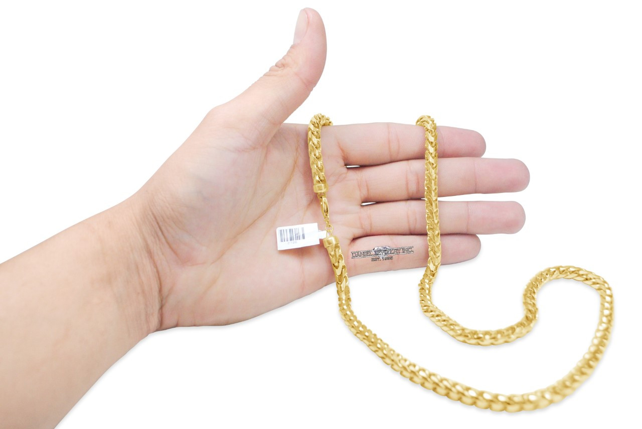 Franco Box Cuban Solid Link Chain 28" 26" 24" 22" 14k gold 2mm 24.5g Yellow