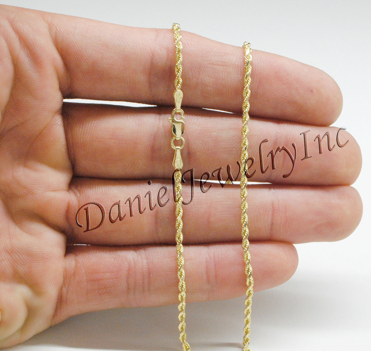 Rope Solid Chain 24" 22" 20" 14k gold 2mm 9.0g Yellow Necklace Twist