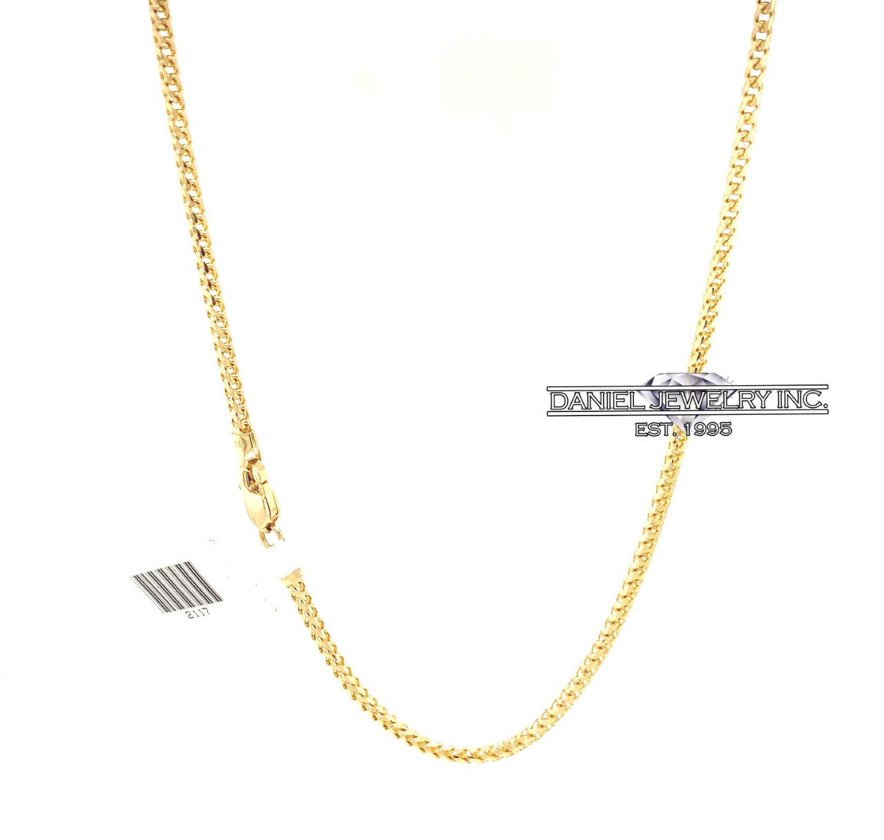 Franco Box Cuban Solid Link Chain 28" 26" 24" 22" 14k gold 2mm 24.5g Yellow