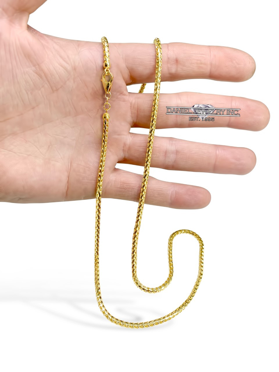 Franco Box Cuban Solid Link Chain 28" 26" 24" 22" 14k gold 2mm 24.5g Yellow