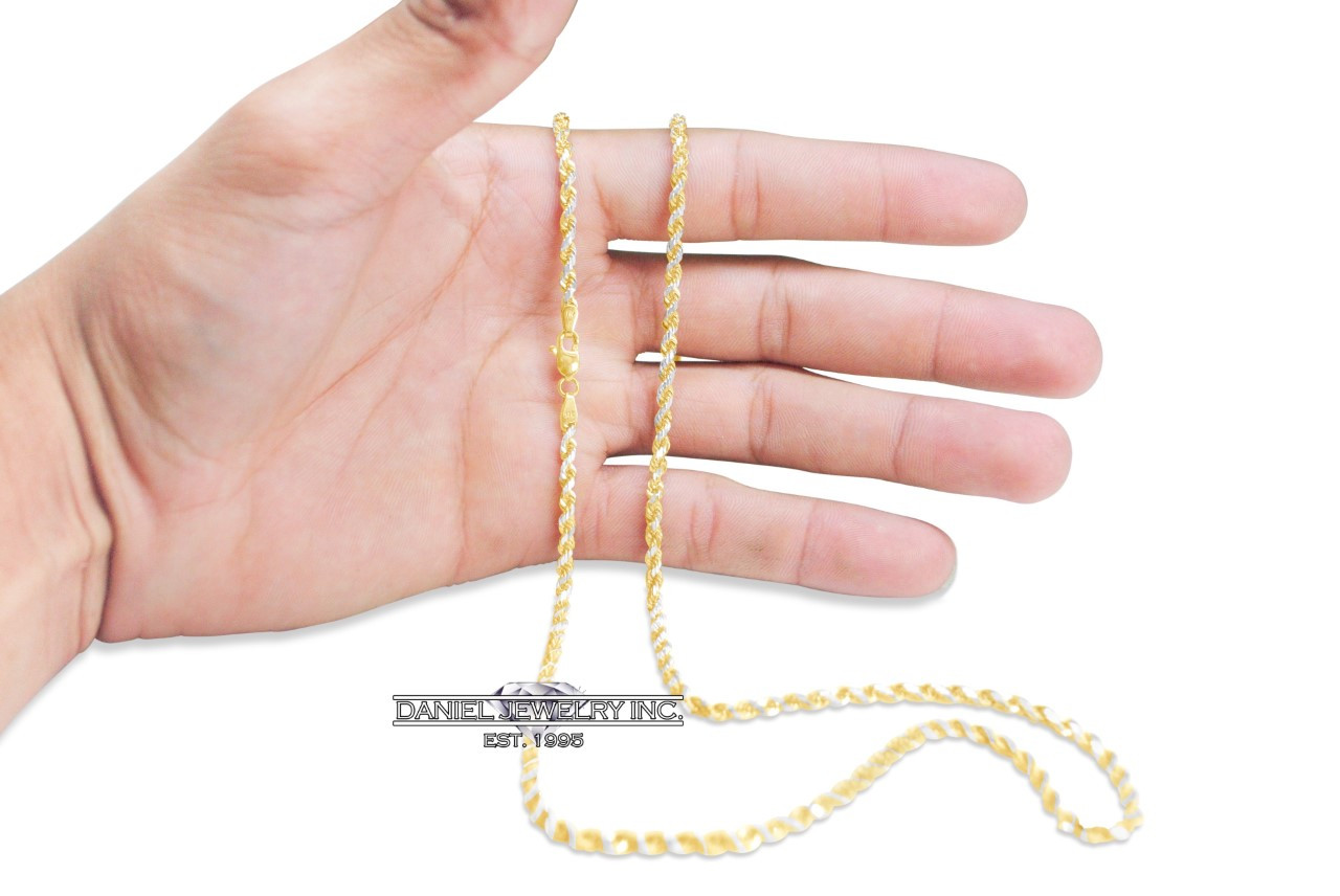 Rope Solid Chain 26" 24" 22" 14k gold 3mm 19.4g Yellow Necklace Twist