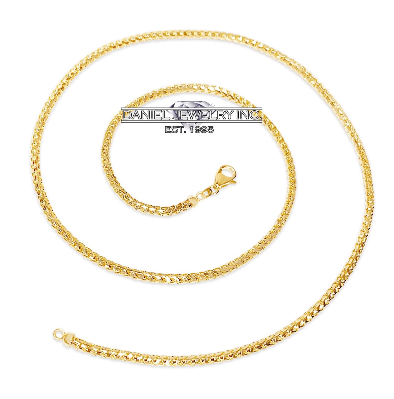 Franco Box Cuban Solid Link Chain 28" 26" 24" 22" 14k gold 2mm 24.5g Yellow