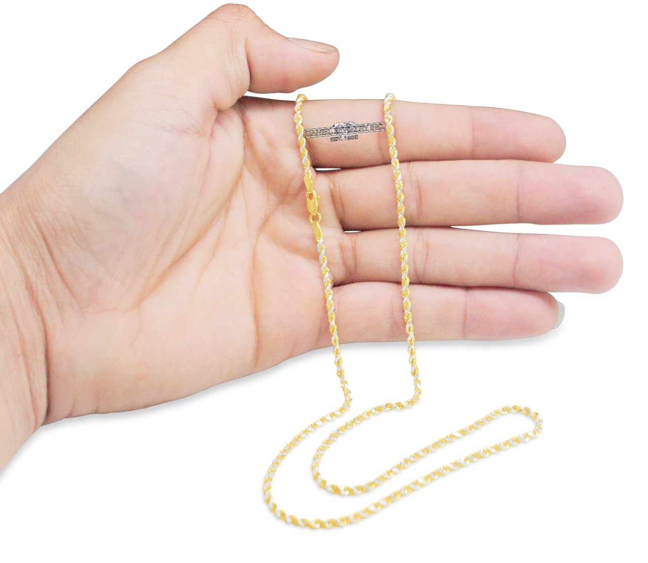 Rope Solid Chain 24" 22" 20" 14k gold 2mm 9.0g Yellow Necklace Twist