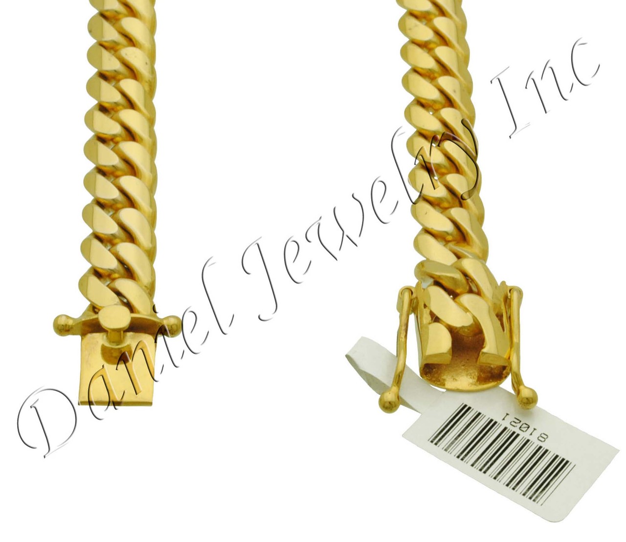 8mm Miami Cuban Link 18k Bracelet