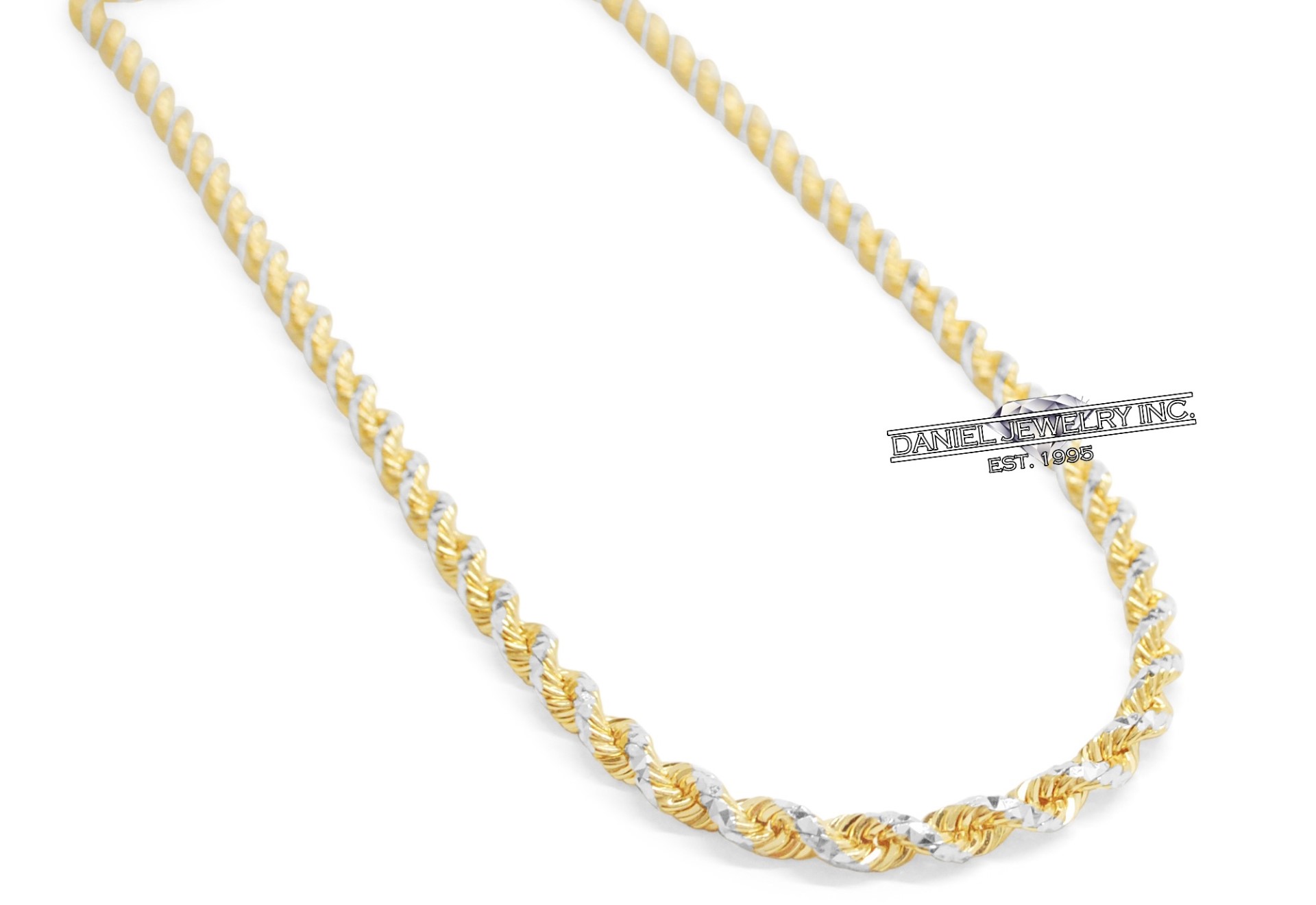 Prism Rope Solid Chain 26" 24" 22" 14k gold 5mm 19.4g Yellow Necklace Twist