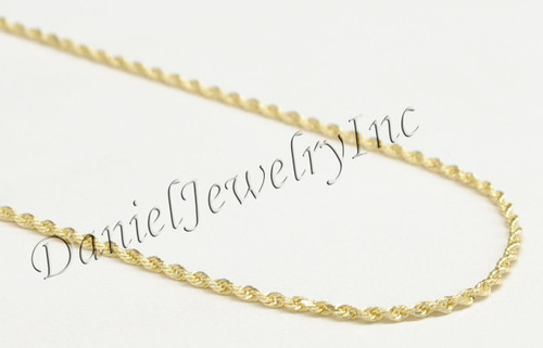 Rope Solid Chain 24" 22" 20" 14k gold 2mm 5.0g Yellow Necklace Twist
